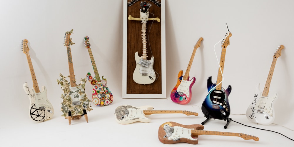 Iconic Stratocaster Guitars At The Big Art Auction | Hypebeast