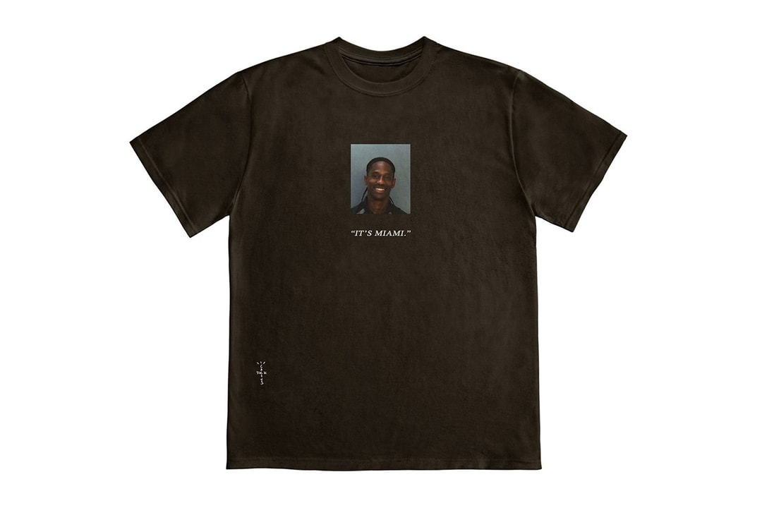 恶趣味！Travis Scott 将自己的拘捕照做成 T-Shirt 贩售 | Hypebeast