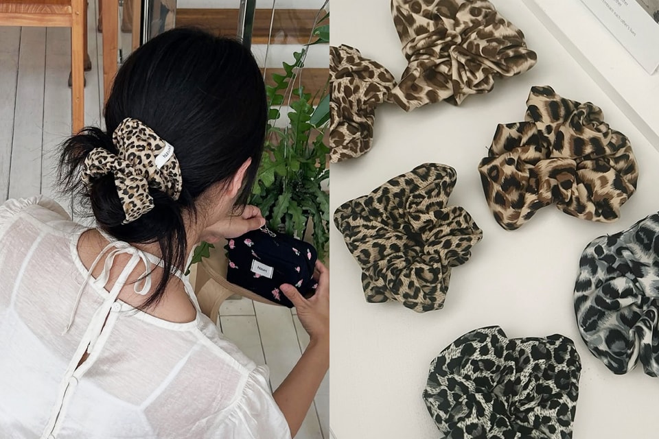 在踏入充滿野性的秋冬季中，韓國女生們都換上豹紋 Scrunchie，綁著最可愛的髮型 - POPBEE