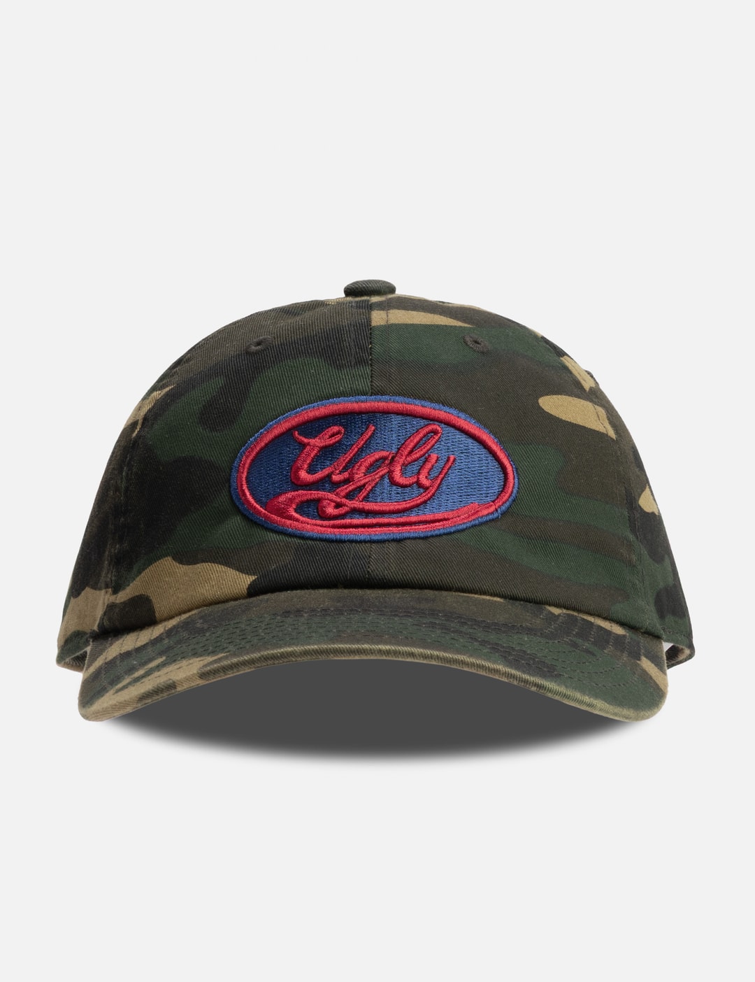Basketcase Ugly Cap - Camo 6-panel cotton cap with 'Ugly' embroidery | HBX