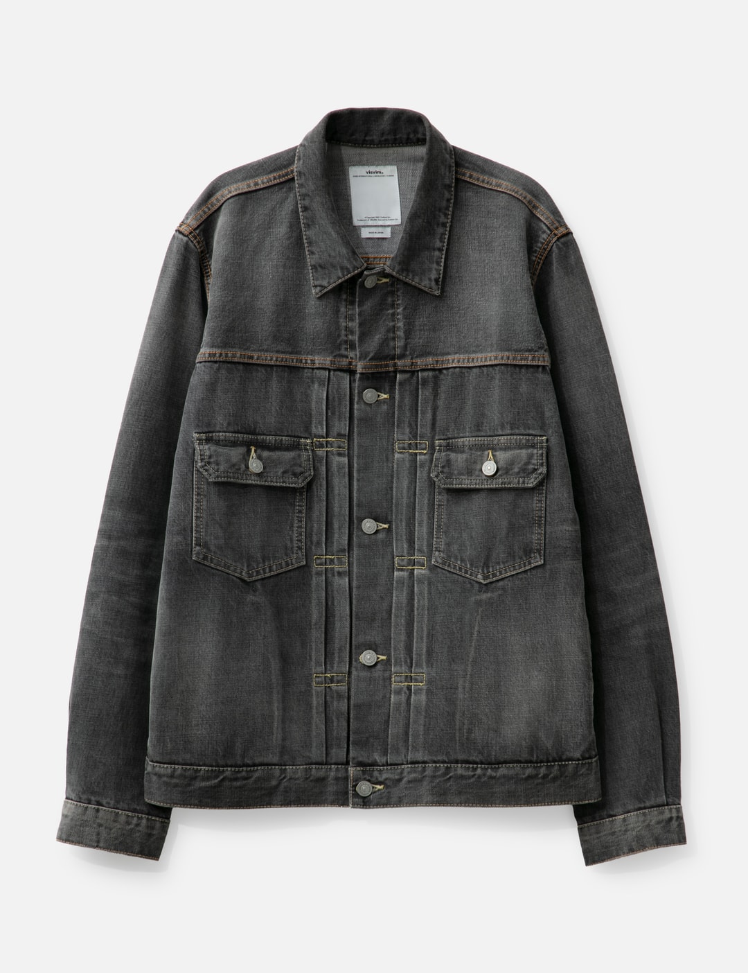 Visvim - VISVIM 101 Damaged Denim Jacket in Black | HBX - Globally ...