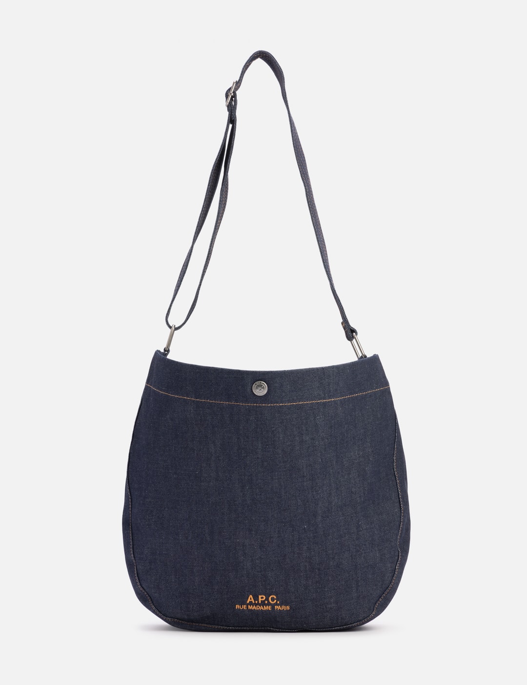 A.P.C. Journal Satchel - Japanese organic denim satchel with adjustable ...