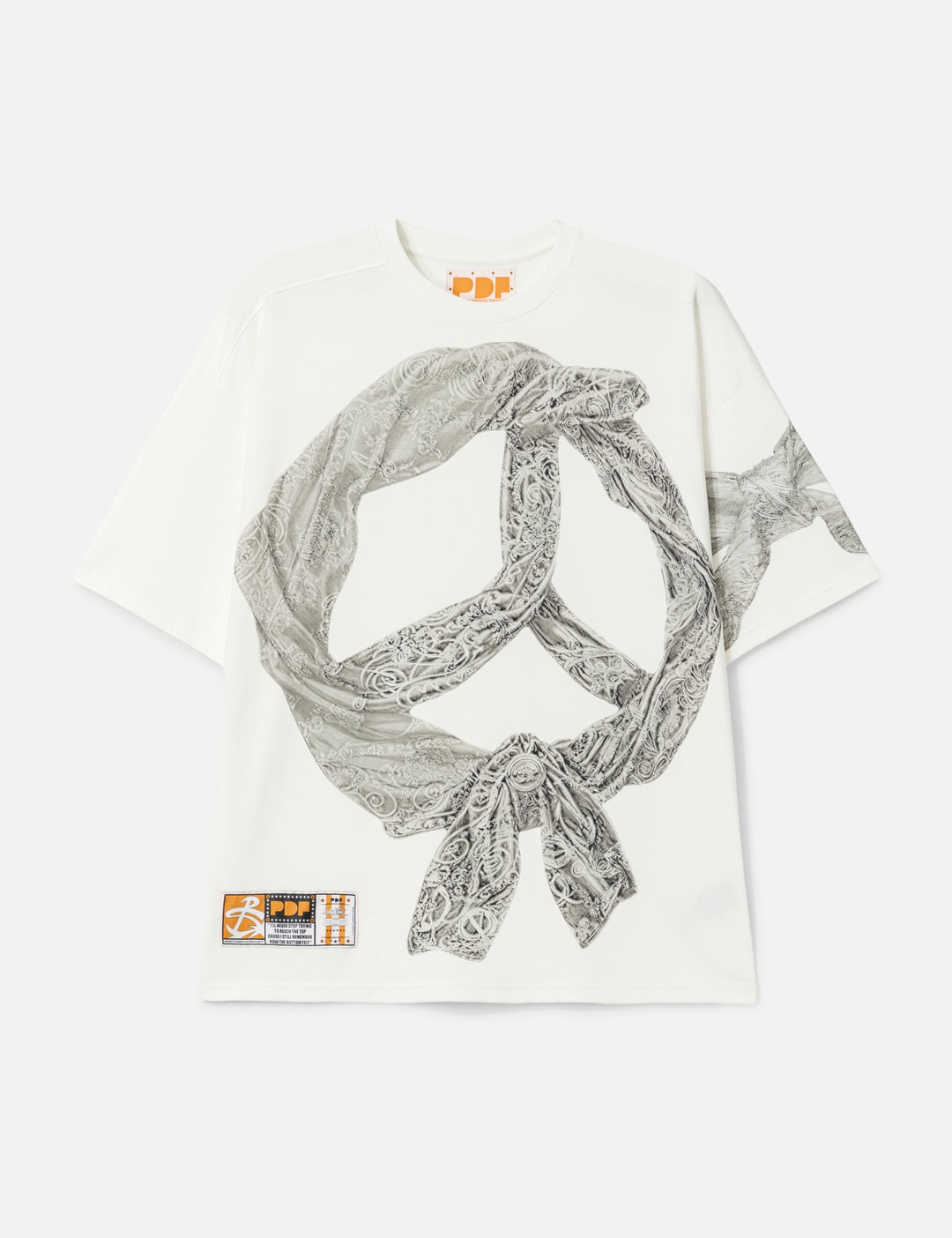 PDF The Boy Flake T-Shirt - Oversized cotton tee with front/back print ...