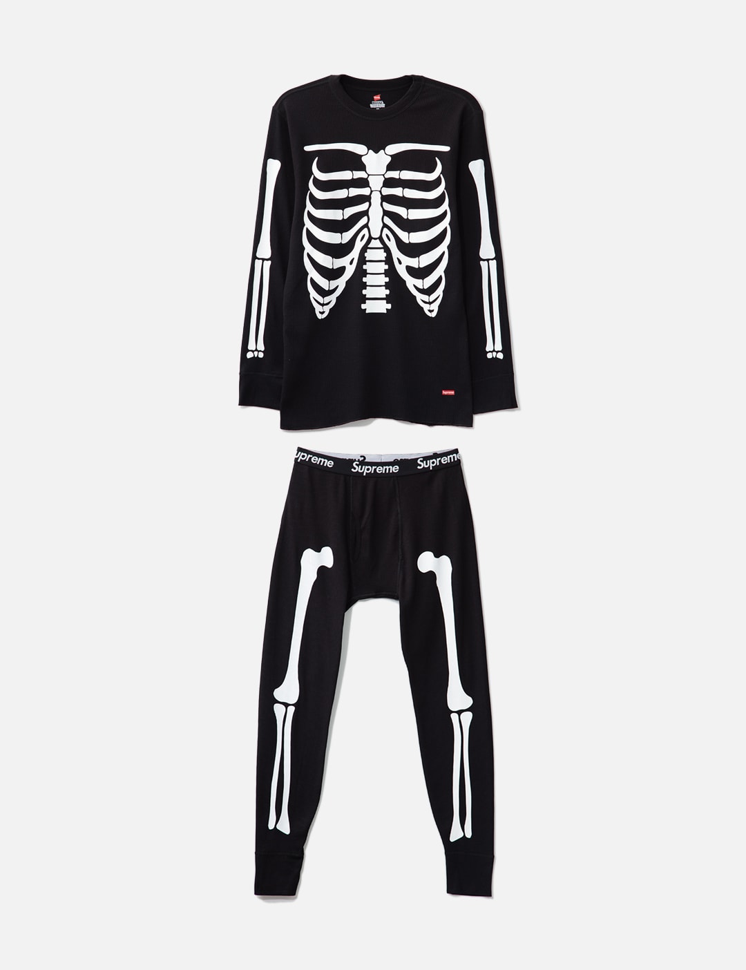 Supreme Skeleton Set - Brand-new black set, lined, 60% cotton/40% ...