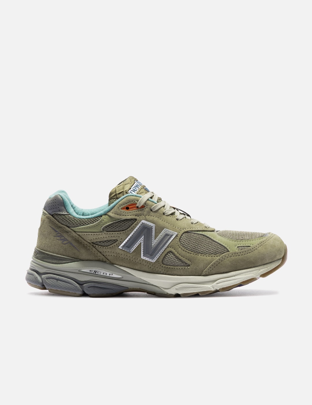 New Balance Bodega 990 V3 - Pre-owned green pair with minor wear | HBX