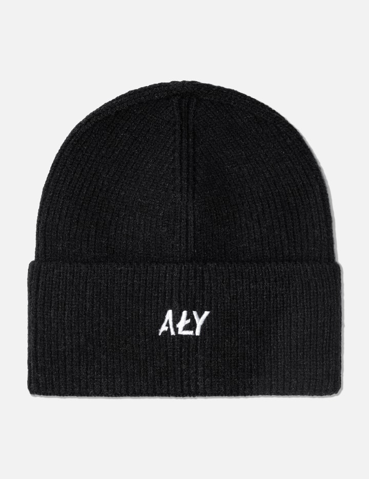 Aly "Classic Logo Black" Beanie - Soft ribbed unisex beanie with ...