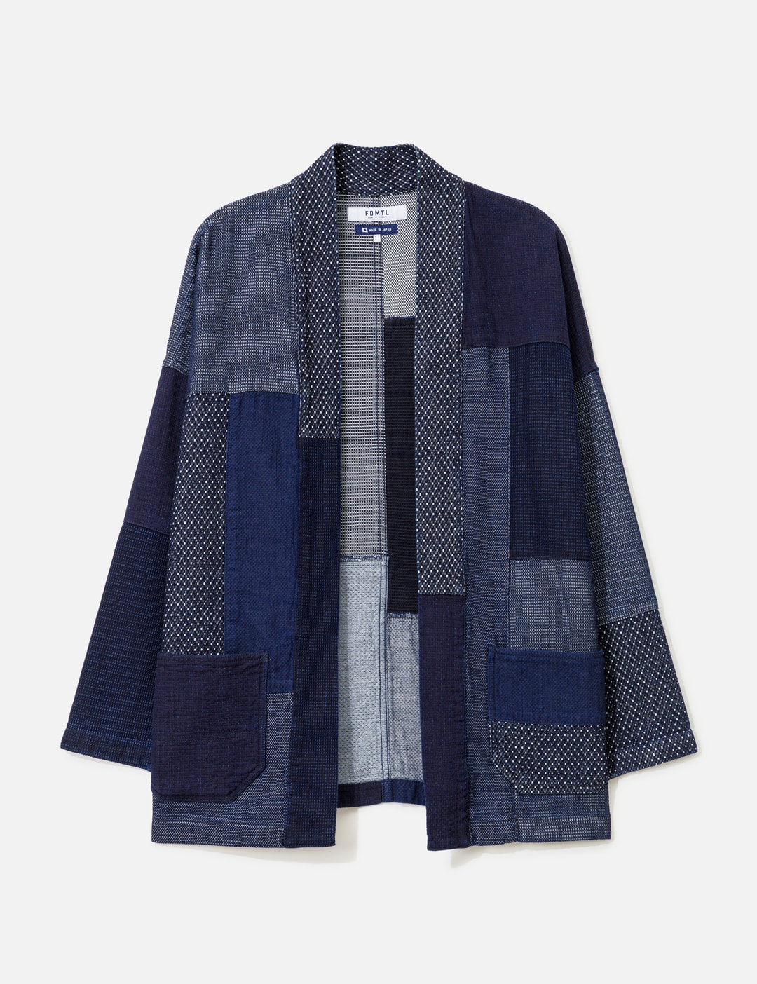 FDMTL Haori Jacket Rinse - 日本製靛藍染羽織外套，拼接質感與標誌前襟，型格百搭。 | HBX