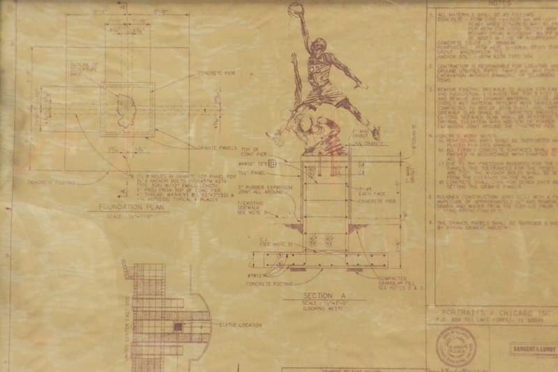 The United Center Michael Jordan Statue Blueprint | HYPEBEAST