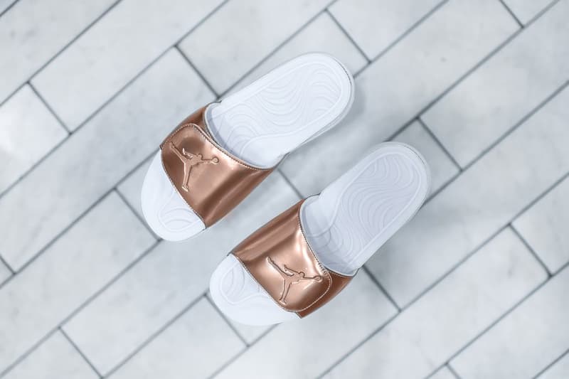 Air Jordan Hydro 5 “Pinnacle” Slide Metallic Bronze | Hypebeast