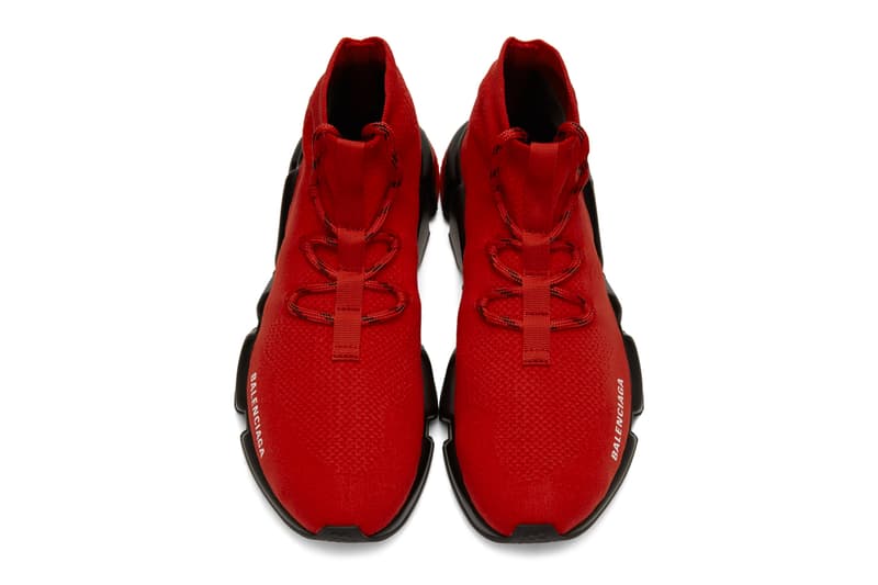 Balenciaga Speed Lace-Up Trainers "Red/Black" Release | Hypebeast