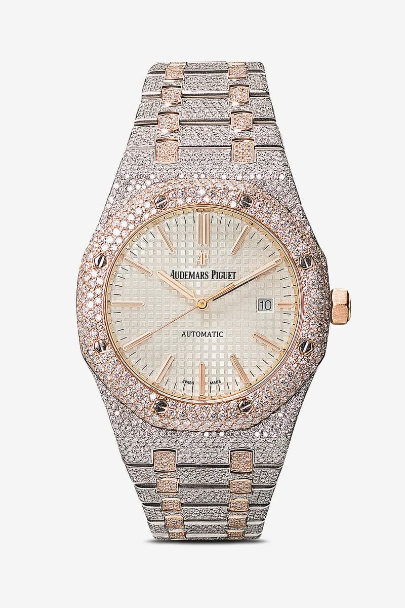 777 18K Rose Gold Audemars Piguet Royal Oak Diamond Watch | Hypebeast