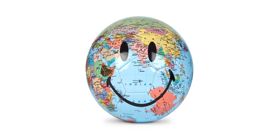 Chinatown Market X Smiley Globe-Print Soccer Ball | Hypebeast