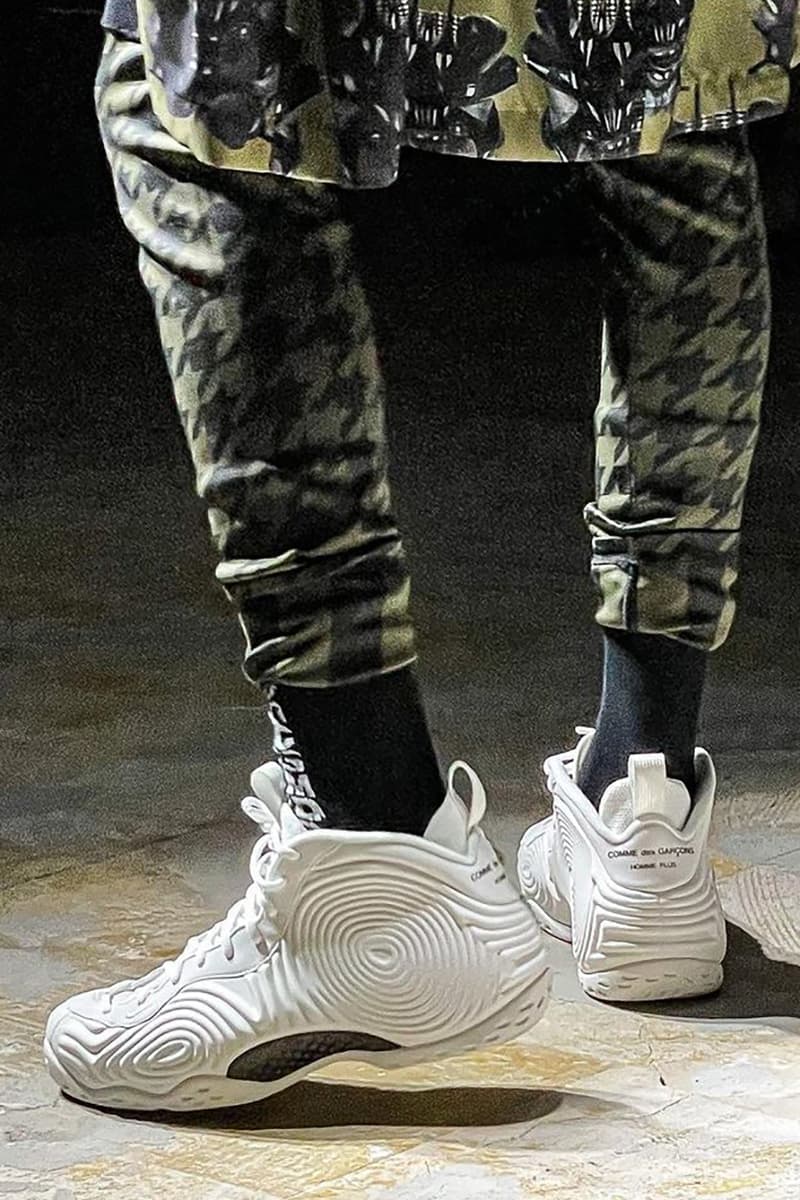 CDG H+ Nike Air Foamposite One White Black Collab | Hypebeast