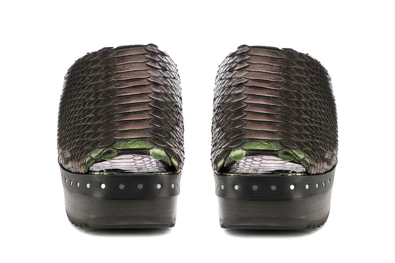 Rick Owens SS23 Edfu Plain Sabot Iridescent Python | Hypebeast