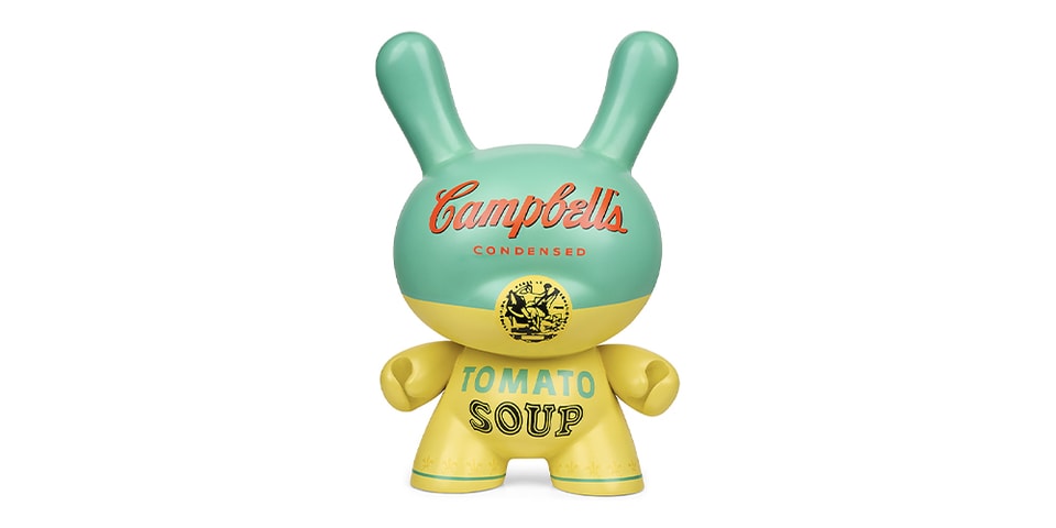 Kidrobot Serves Andy Warhol Campbell's Soup Teal Dunny | Hypebeast