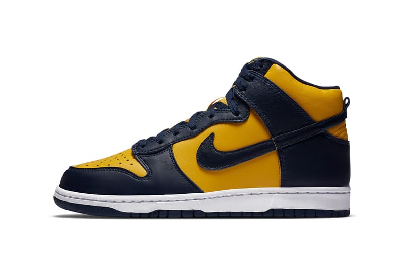 Nike Adds "Michigan" Colorway to Dunk High Shoes | HYPEBAE