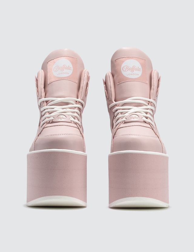 Buffalo London - Buffalo Baby Pink High Tower Platform Sneakers | HBX