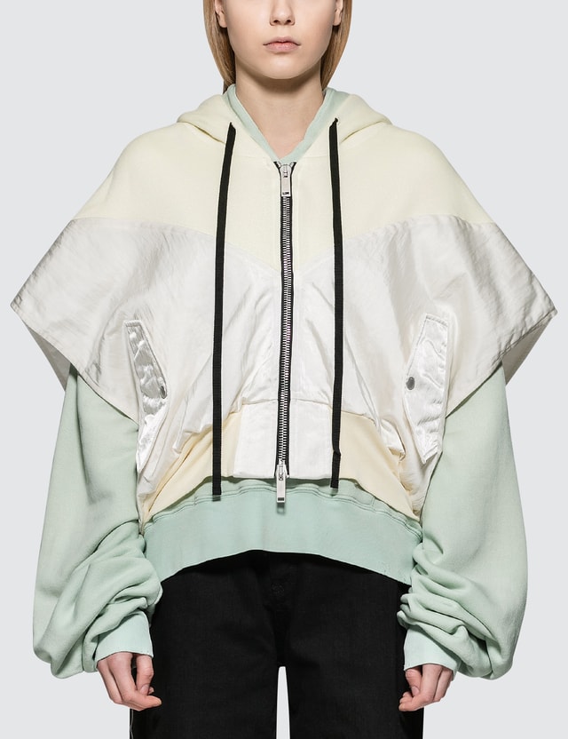 Unravel Project - Snake Nylon Hybrid Chopped Hoodie | HBX