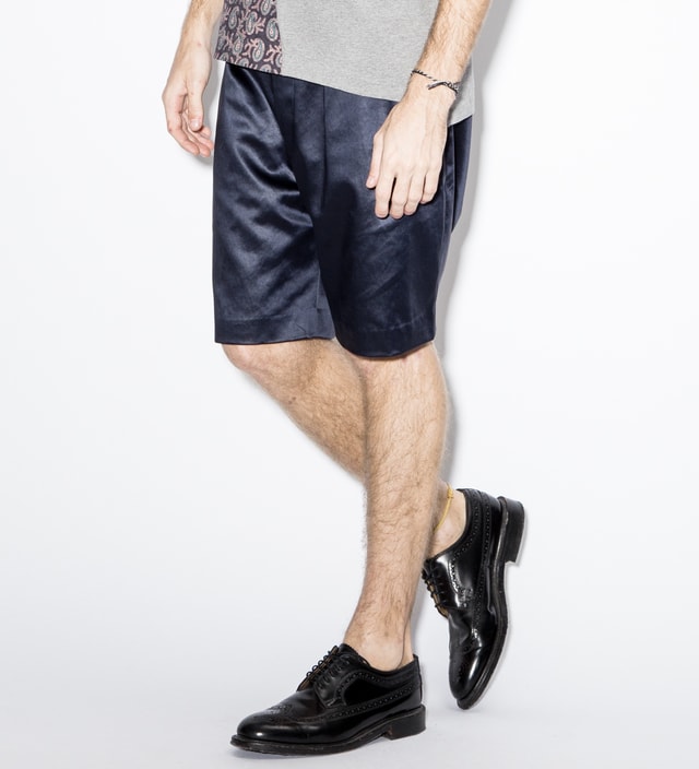 Paul Smith - Black Cotton-Blend Satin Shorts | HBX