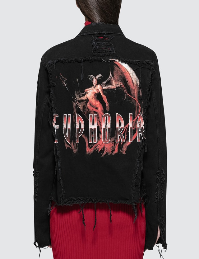 Misbhv - Thunderdome Ripped Denim Jacket | HBX