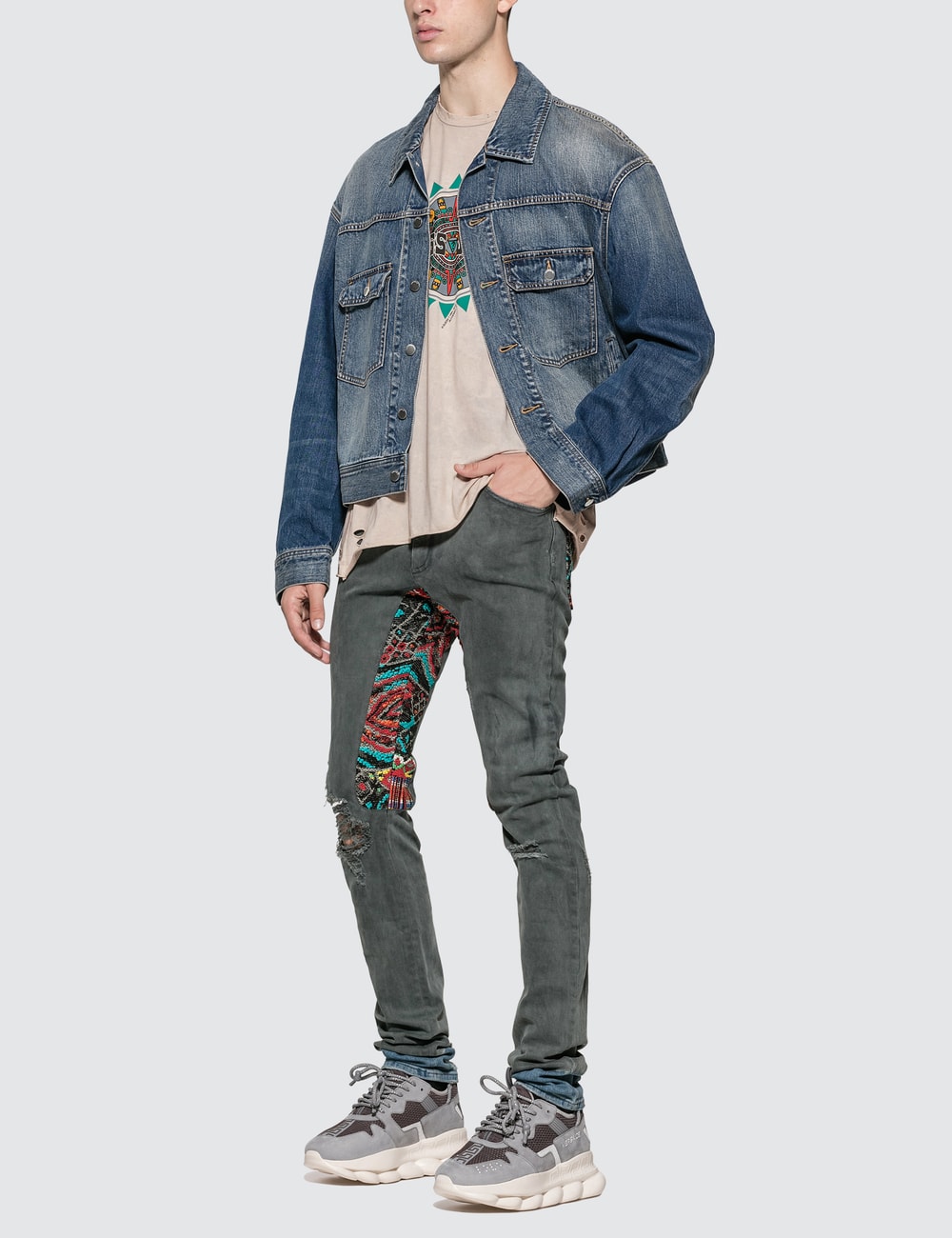 Alchemist - Nido Jacquard and Dip Dyed Jeans | HBX