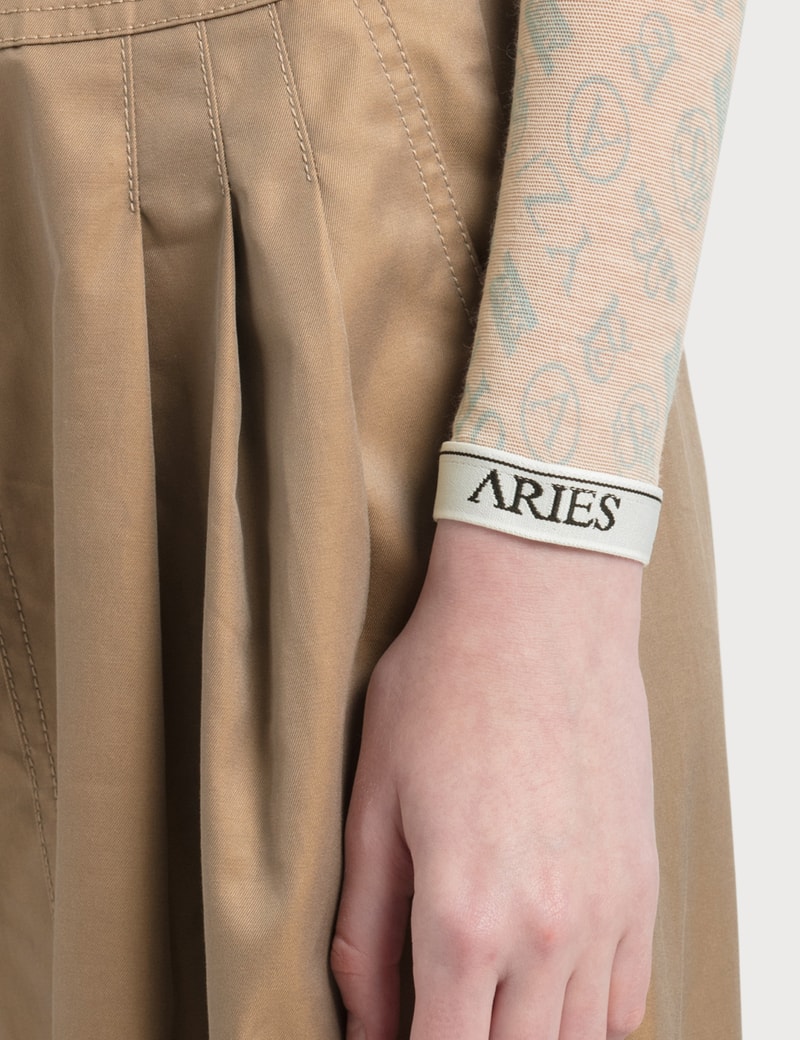Aries - Monogram Long Sleeve Mesh Top | HBX