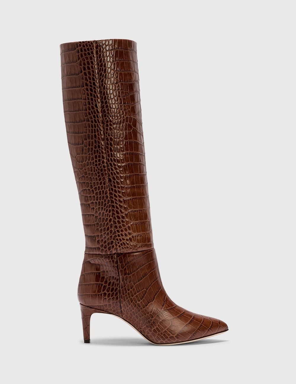 Paris Texas - Embossed Croc Mid Heel Boot | HBX