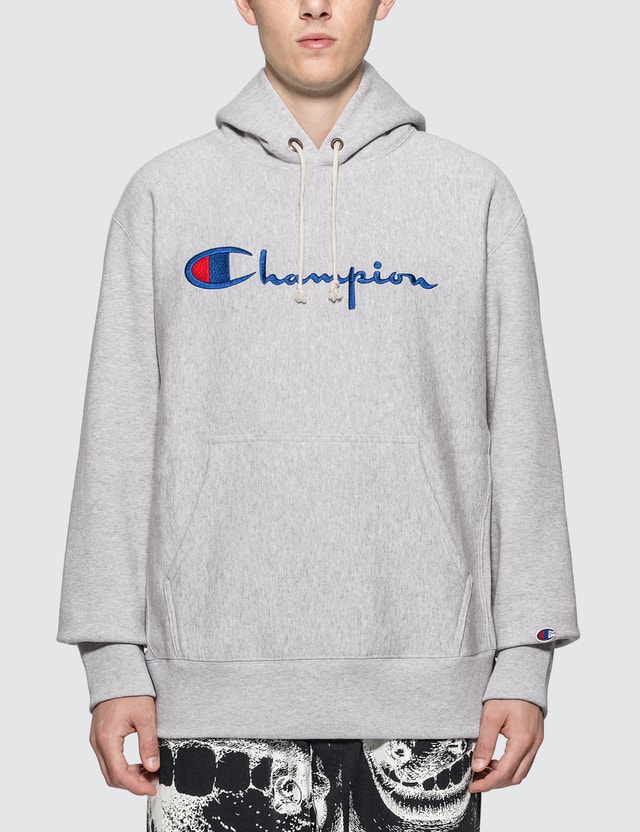 Champion Reverse Weave - Script Logo Reverse Weave Hoodie | HBX