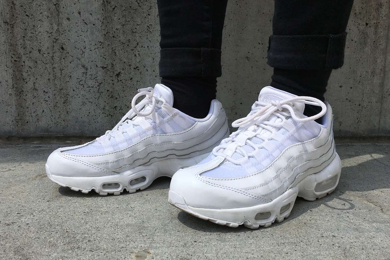 Nike Air Max 95 "Triple White" Sneakers Review | Hypebae
