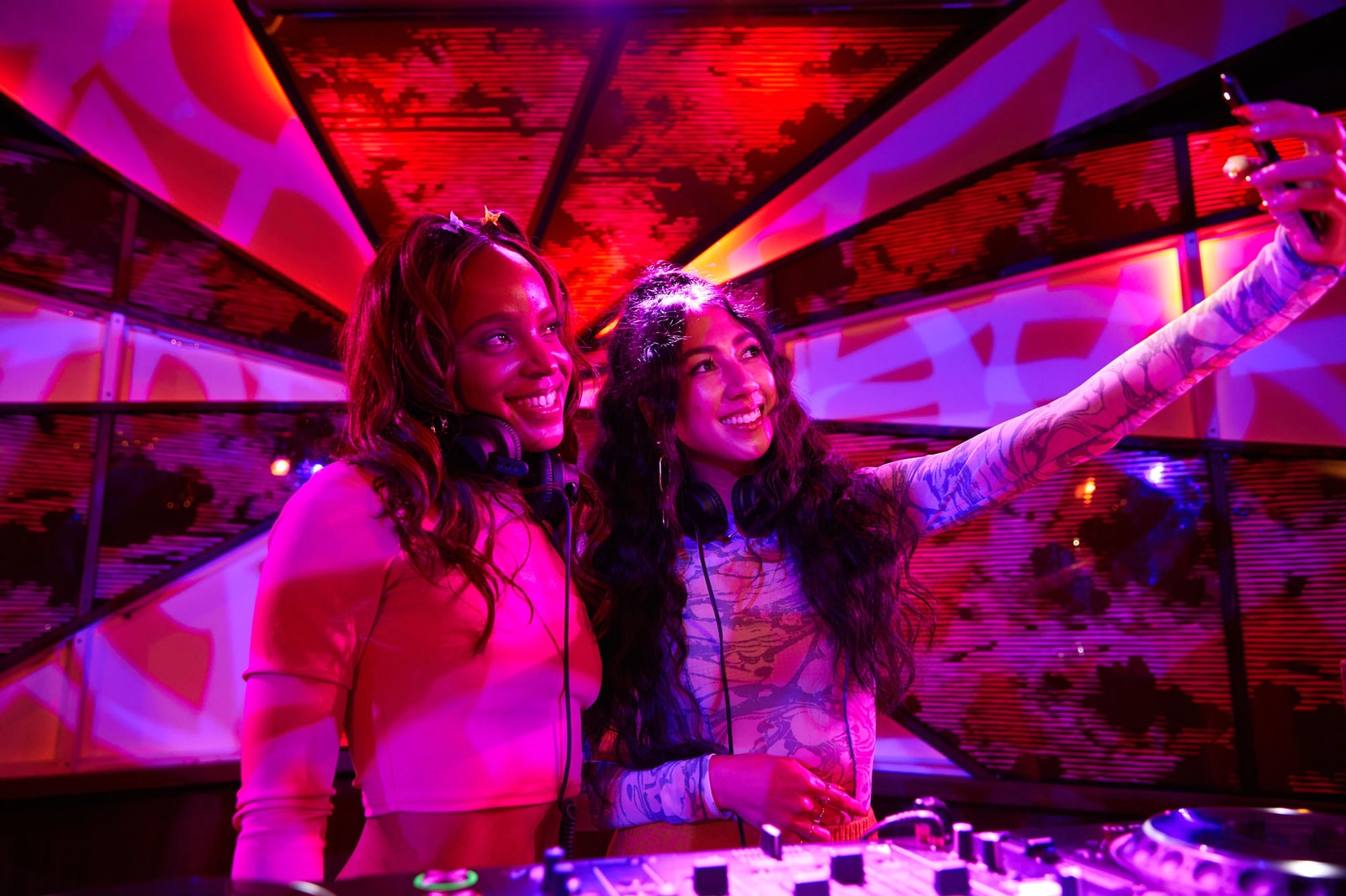 Female DJ Duo SWAPMEET On How They Create Their Daring On-Stage Beauty ...