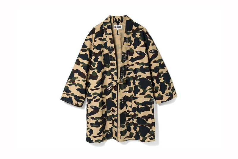 A BATHING APE® 本周上架 1st Camo Kimono Long Shirt | Hypebeast