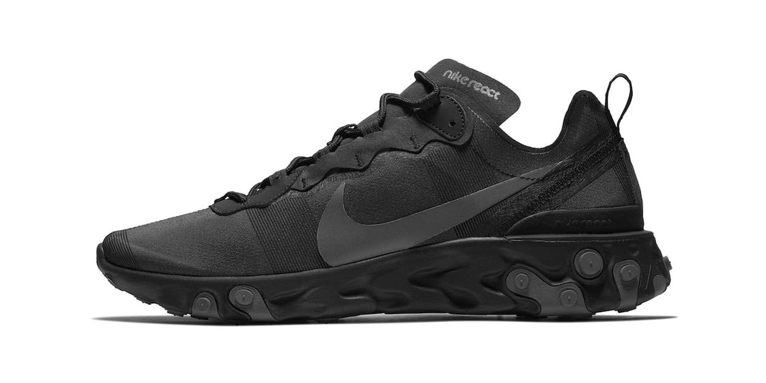 搶先預覽 Nike React Element 55 全新「Triple Black」配色 | Hypebeast