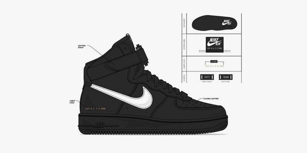 1017 ALYX 9SM x Nike 全新聯乘 SF-AF1 Mid 系列設計圖公開 | Hypebeast