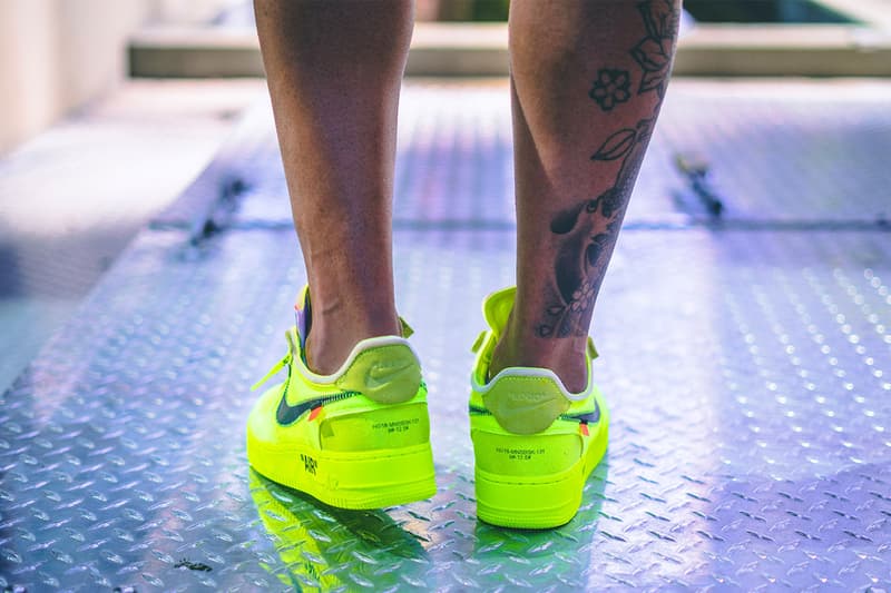 Off-White™ x Nike Air Force 1 全新「Volt」配色上腳一覽 | Hypebeast
