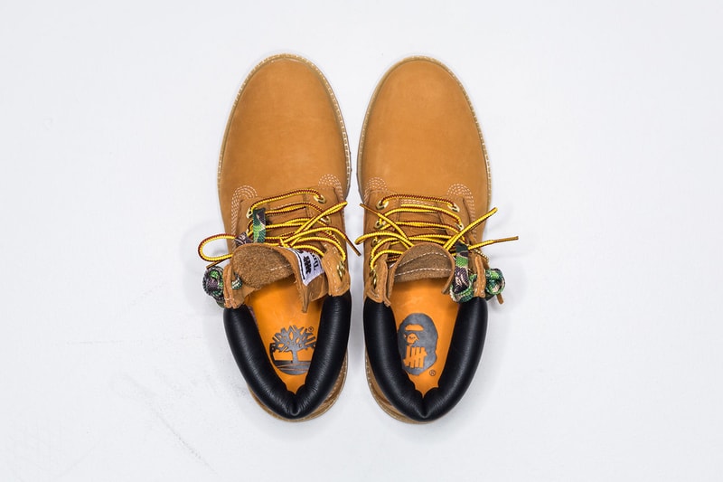 UNDEFEATED x A BATHING APE® x Timberland 三方聯乘靴款正式發佈 | Hypebeast