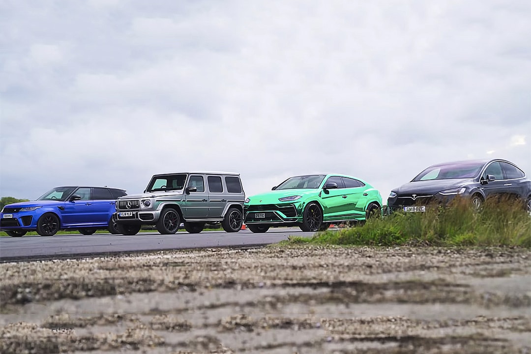 究極 SUV 之爭－AMG G63、Urus、Range Rover Sport SVR、Model X 幻之 Drag Race 對決 ...