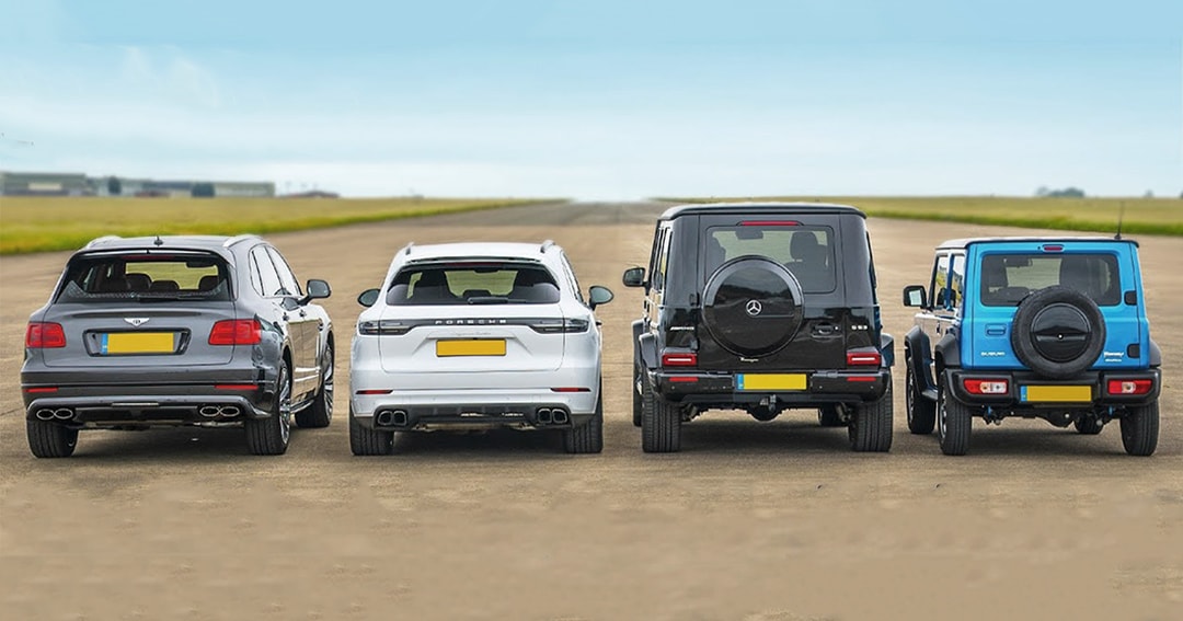 Bentley Bentayga、AMG G63、Porsche Cayenne 及 Jimny 展開 Drag Race 對決 ...