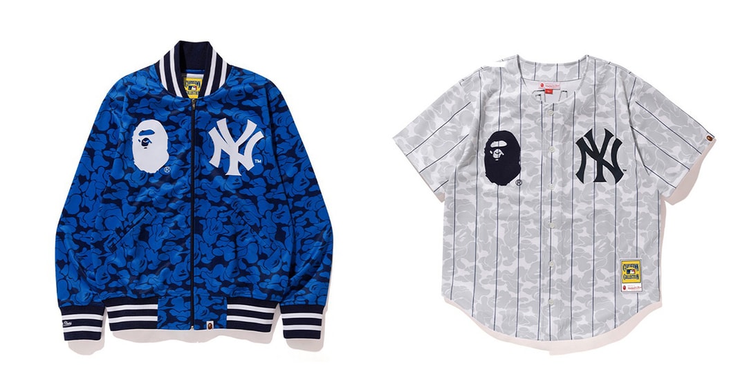 A BATHING APE® x Mitchell & Ness 全新聯乘 MLB 系列發佈 | Hypebeast