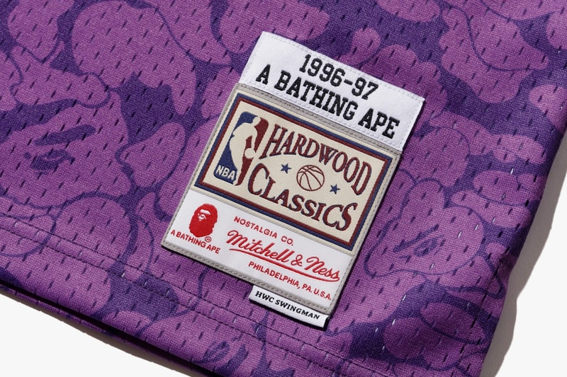 A BATHING APE® x Mitchell & Ness 全新聯乘 NBA 球衣系列發佈 | Hypebeast