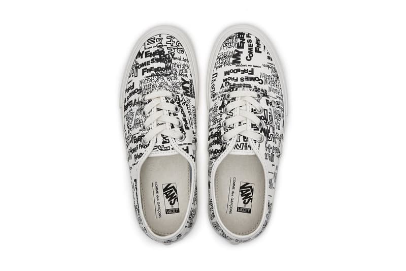 COMME des GARÇONS x Vans 再度迎來白色版本 Authentic 聯乘鞋款 | Hypebeast