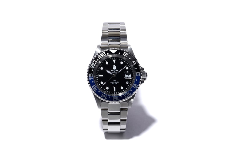 超人氣致敬 − A BATHING APE® 推出 BAPEX「藍黑」TYPE-2 手錶 | Hypebeast