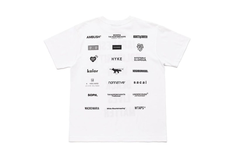 UNDERCOVER、sacai、AMBUSH、WTAPS 等 21 個日本品牌打造慈善紀念 T-Shirt | Hypebeast