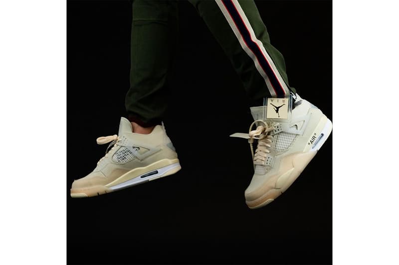 率先近賞 Off-White™ x Air Jordan 4「Sail」最新實著圖輯 | Hypebeast