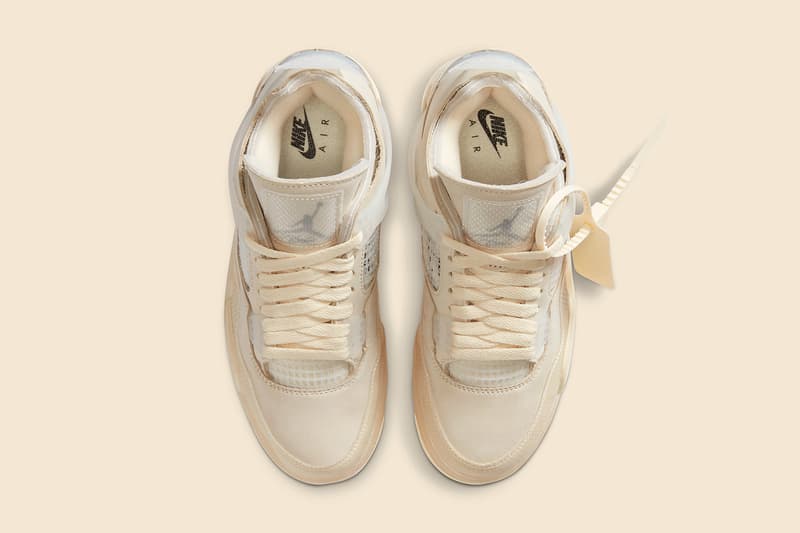 Off-White™ x Air Jordan 4「 Sail」鞋款官方圖輯正式公開 | Hypebeast
