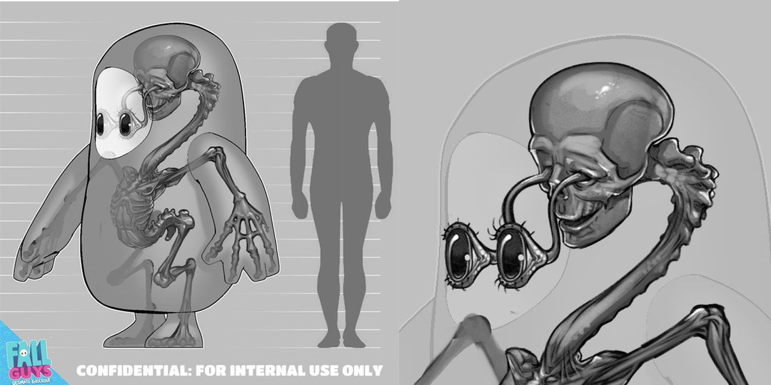 可愛幻滅－《Fall Guys 糖豆人：終極淘汰賽》官方分享「糖豆人」骨骼透視圖 | Hypebeast