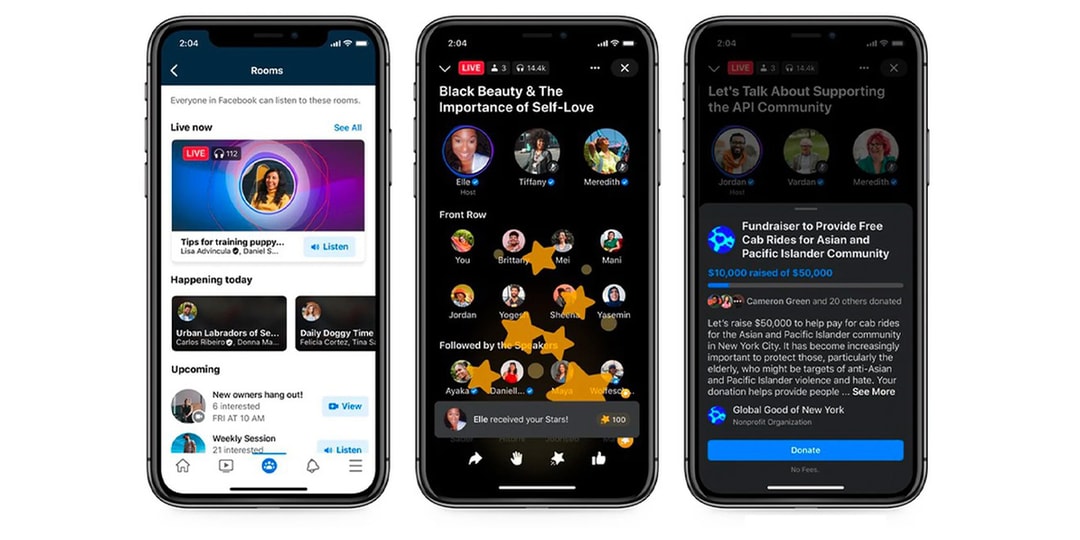 Facebook 全新「Live Audio Room」應用程式即將正式面世 | Hypebeast