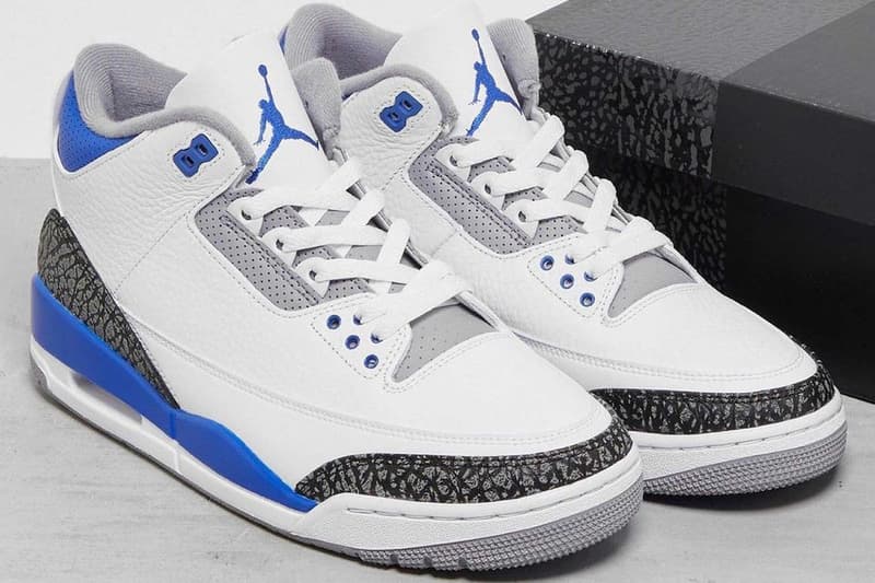 率先近賞 Air Jordan 3 最新配色「Racer Blue」 | Hypebeast