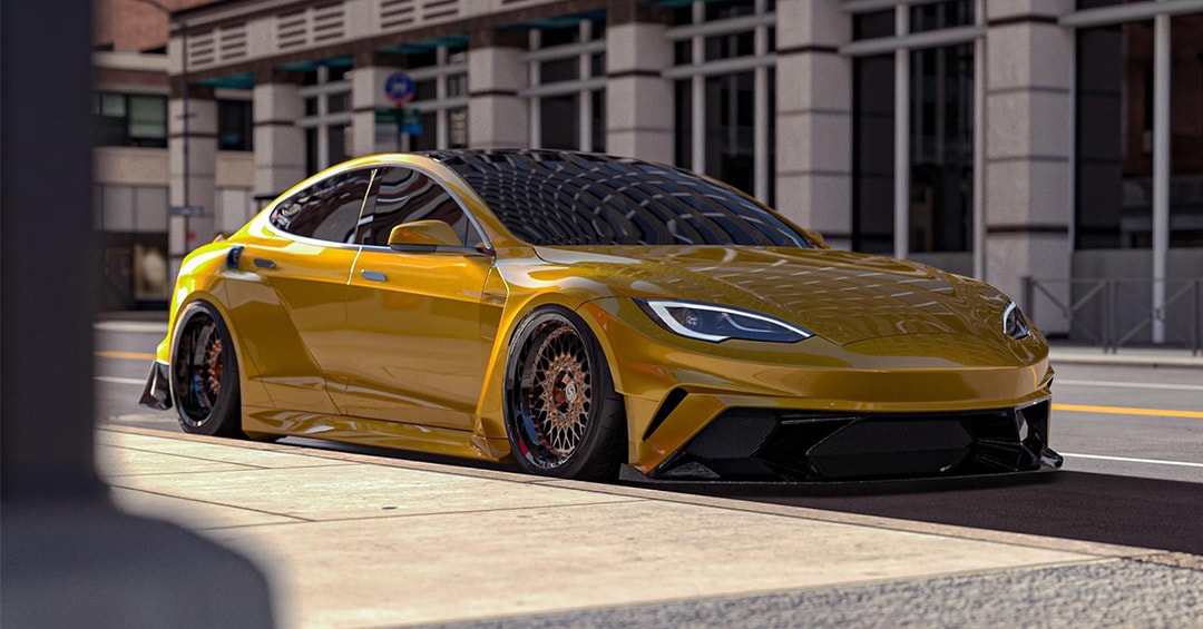 Competition Carbon 打造 Tesla Model S Plaid 侵略寬體改裝車款 | Hypebeast