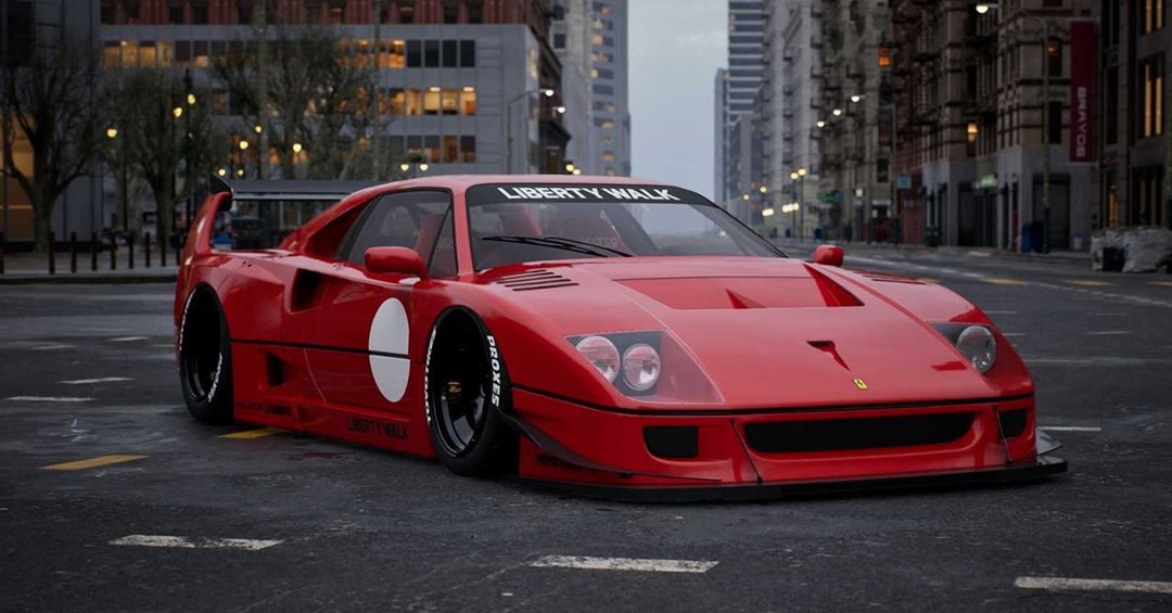 Liberty Walk 操刀打造 Ferrari F40 全新寬體改裝車型 | Hypebeast
