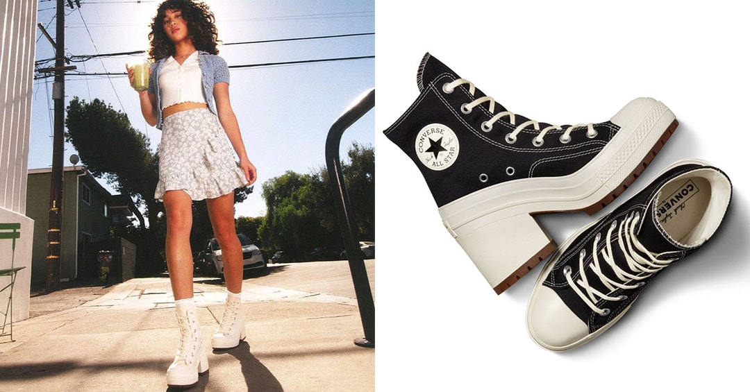 當帆布鞋遇到高跟鞋？Converse 正式推出二合一新選擇「Chuck 70 De Luxe Heel」 | Hypebeast